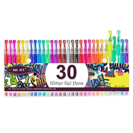 Glitter Gel Pens Color Gel Pen Set, Colored Gel Markers with 40% More ...