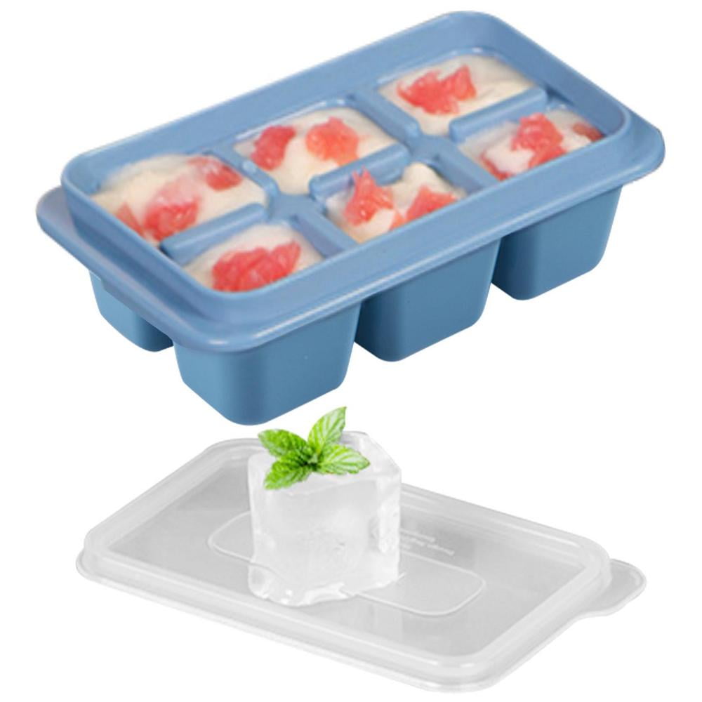 Ice Cube Tray | Square Ice Maker Mold | Easy to Take Out Six Grid Ice ...