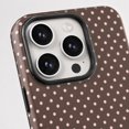 Brown Pink Polka Dot Tough Phone Case for iPhone 17 16 15 14 13 12 11 ...
