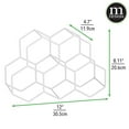 mDesign Metal Honeycomb Tiered Wine Rack - Minimalist Bottle Holder for ...