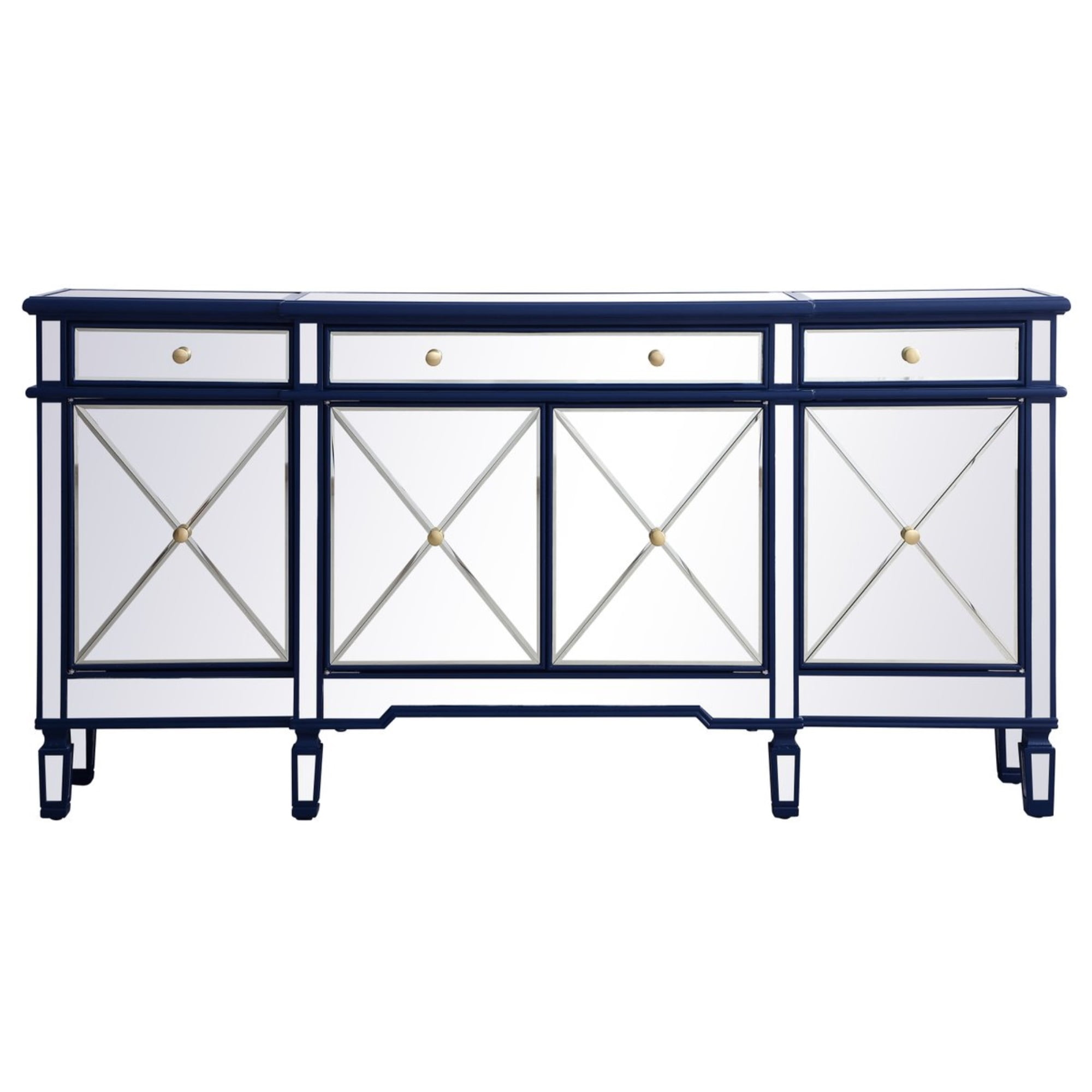 Elegant Decor 72 inch mirrored credenza in blue - Walmart.com - Walmart.com