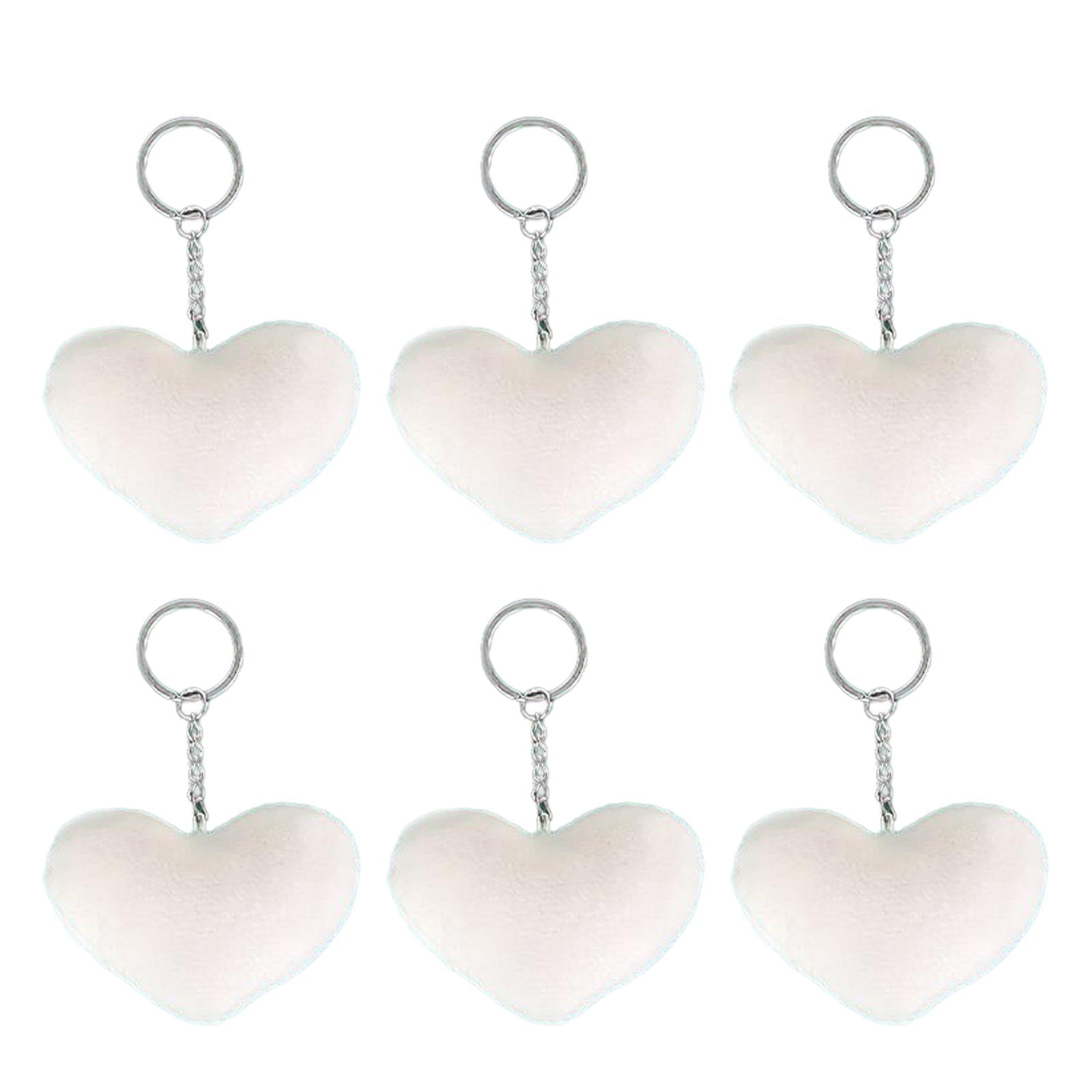 6 Pcs Fashion Sublimation Keychains Keyrings DIY Craft Supplies Double ...