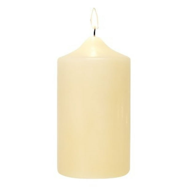 Set Of 12 Ivory Pillar Candles - Walmart.com