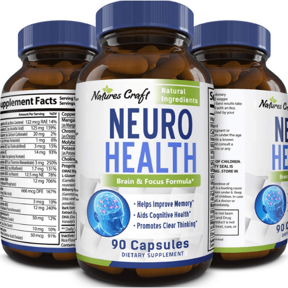 Natures Craft's Mind Enhancement Supplement Natural Nootropic Pills for Men and Women Boost ...