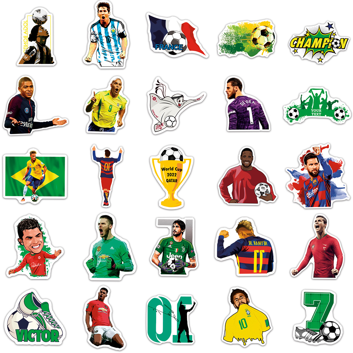 World Cup 2022 Football Stickers for Water Bottles, Soccer Sports ...