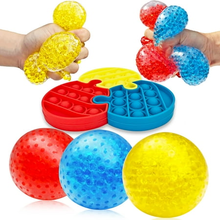 Squishies Balls Stress Balls 6 Fidget Pack Water Bead Sensory Ball ...