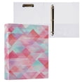 2 Pack PVC Round Ring Binders, 200 Sheet Capacity D-Ring File Folder ...