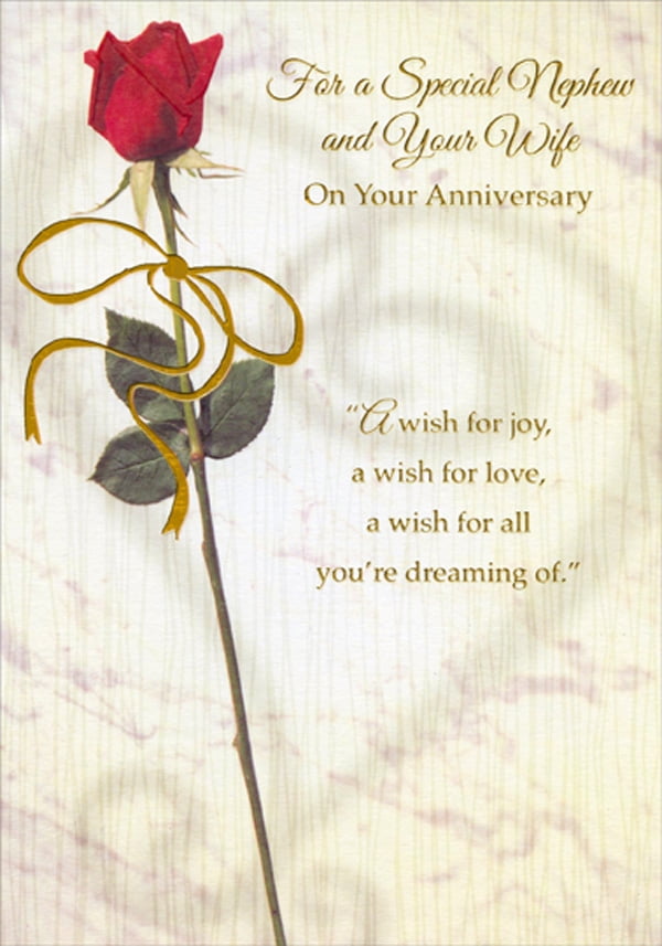 Designer Greetings Single Long Stemmed Red Rose with Gold Foil Ribbon ...