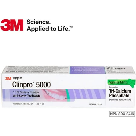 Anti-Cavity Toothpaste (1.1% Sodium Fluoride) Vanilla Mint Flavour, 113 ...