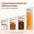 Square Glass Food Storage Containers 0.6Qt*3/0.8Qt*1/1.2Qt*1/2.2Qt*1 ...