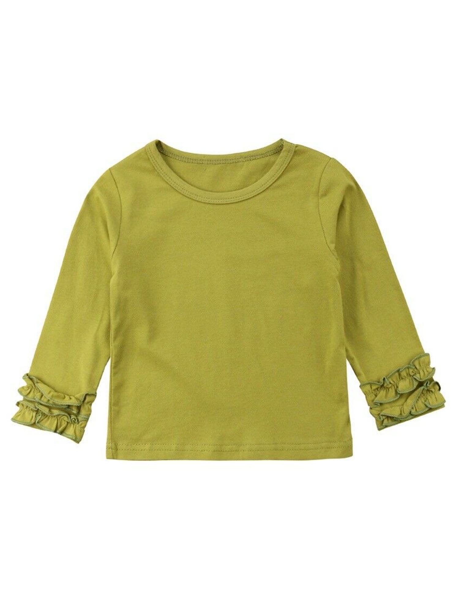 Dewadbow Toddler Kids Baby Girl Long Sleeve Tops Clothes T-shirt Tee ...