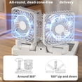 Portable Mini Dual-Head Car Fan, 5V USB Universal Solar-Powered Cooling ...
