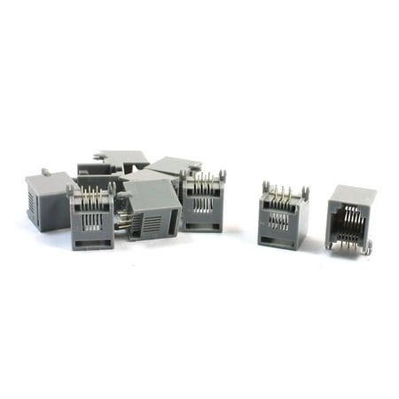 10pcs 6P6C 6 Broches RJ11 PCB Connecteur modulaire Prise téléphonique ...