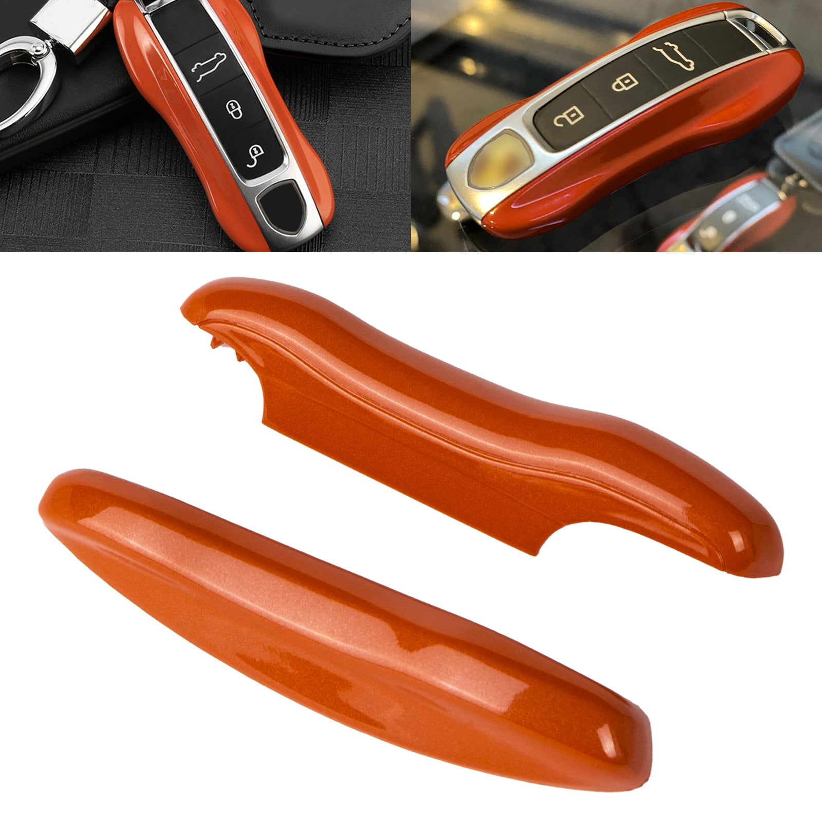 Xotic Tech ORANGE Smart Key Fob Case Shell Keyless Remote Entry Side ...