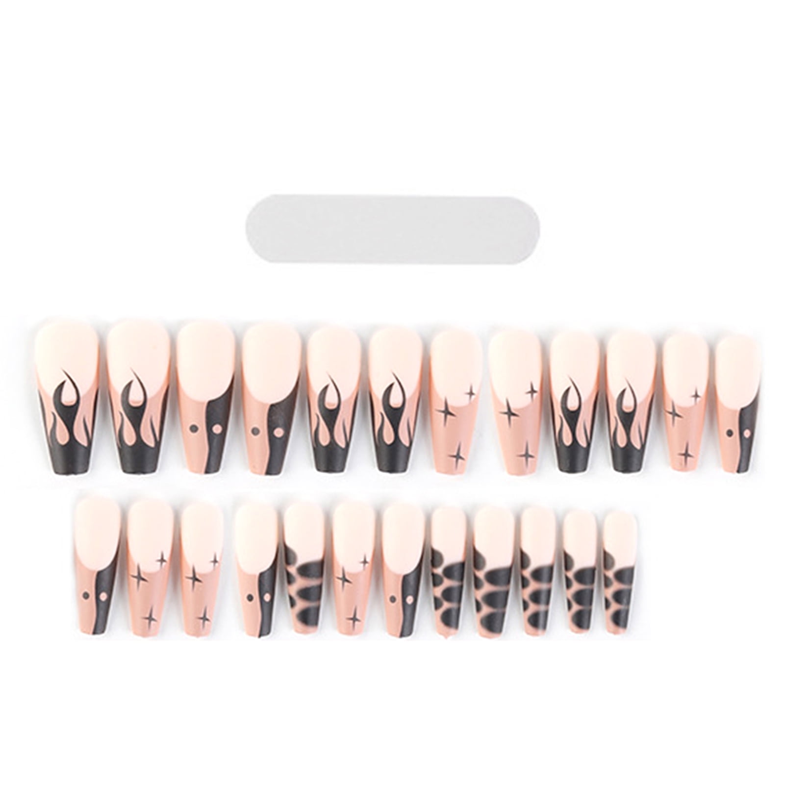 SSBSM 1 Set Full Fake Nails Nail Art Accessories Detachable Wearable ...