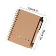 Kraft Paper Grid Notebook with 70 Pages, 8mm Spacing, Date and Page ...