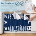 Bold Alphabet Cabinet Curtains for Kitchen 10"W x 11"L, Modern Nautical ...