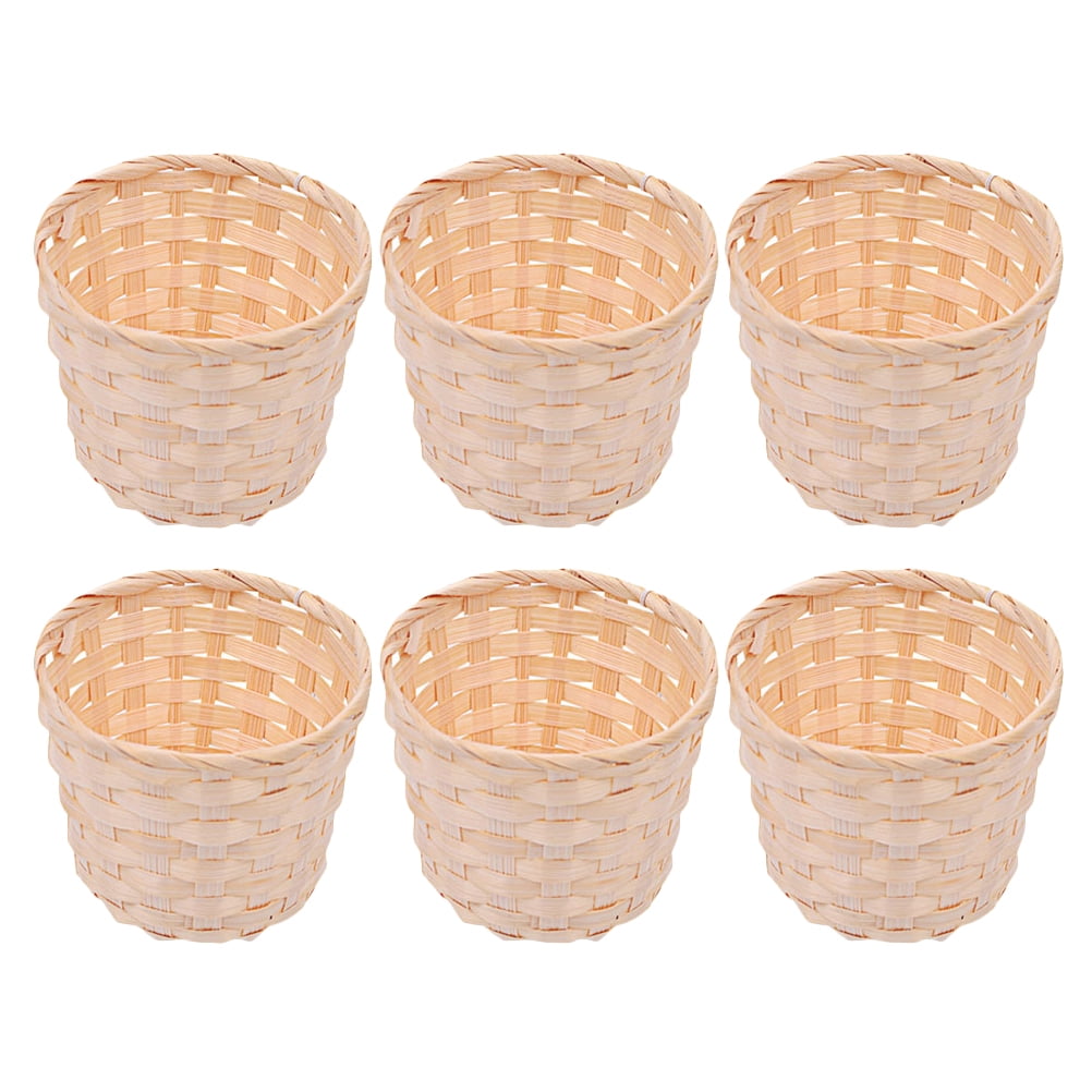 Etereauty Basket Storage Baskets Woven Small Mini Flower Pot Wood Empty ...