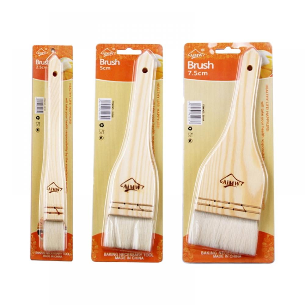 Xmarks 3 Pieces Pastry Brushes Basting Oil Brush with Boar Bristles and ...