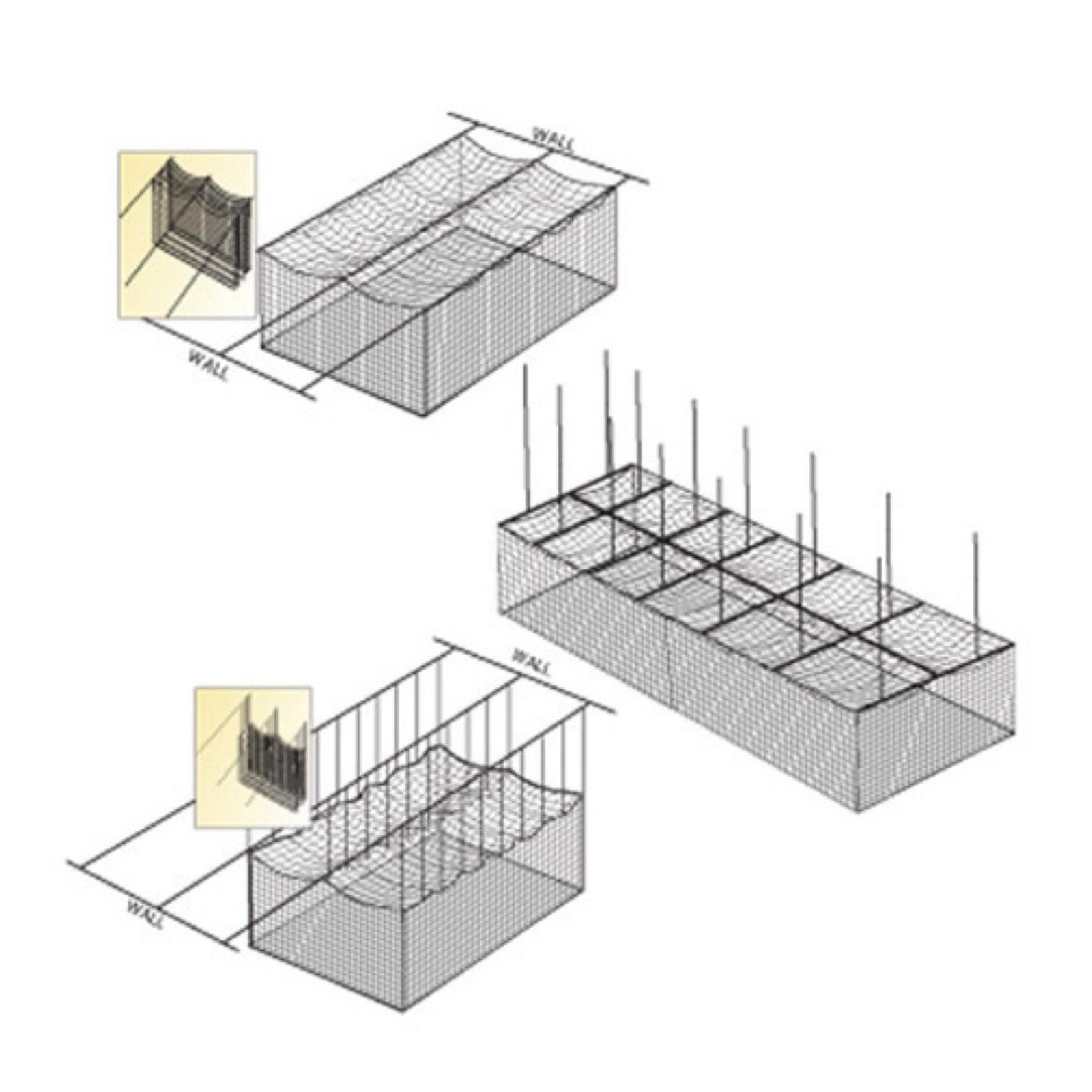 Athletic Connection Ceiling Cage Net Suspension Kit 1236644 - Walmart.com