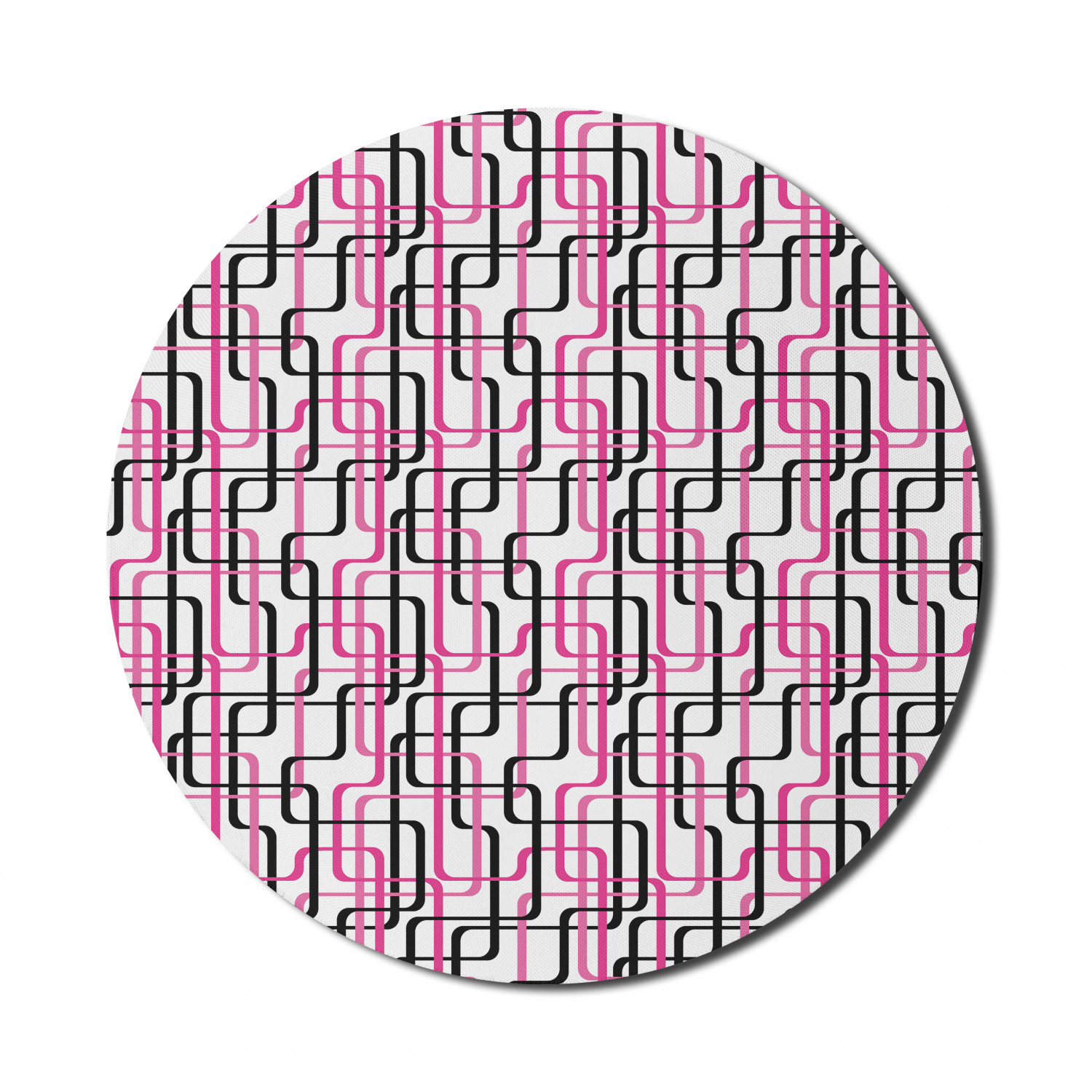 Geometric Mouse Pad for Computers, Sixties Inspired Wavy Lines Vibrant ...