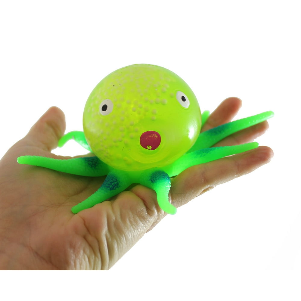 (GREEN) Gel Octopus Stress Ball - Squishy Toy - Sensory Fidget ...