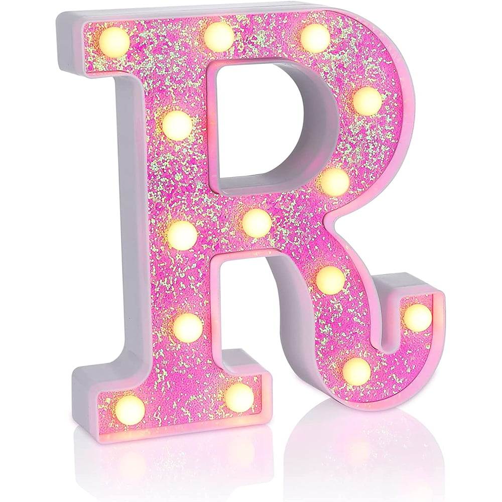 Pink LED Marquee Letter Lights, Marquee Signs with Lights, Party Bar ...