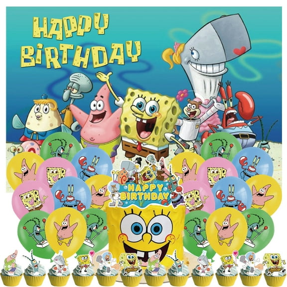 Whimsical Practicality's SpongeBob Edible Wafer Paper 1.5" Cupcake ...