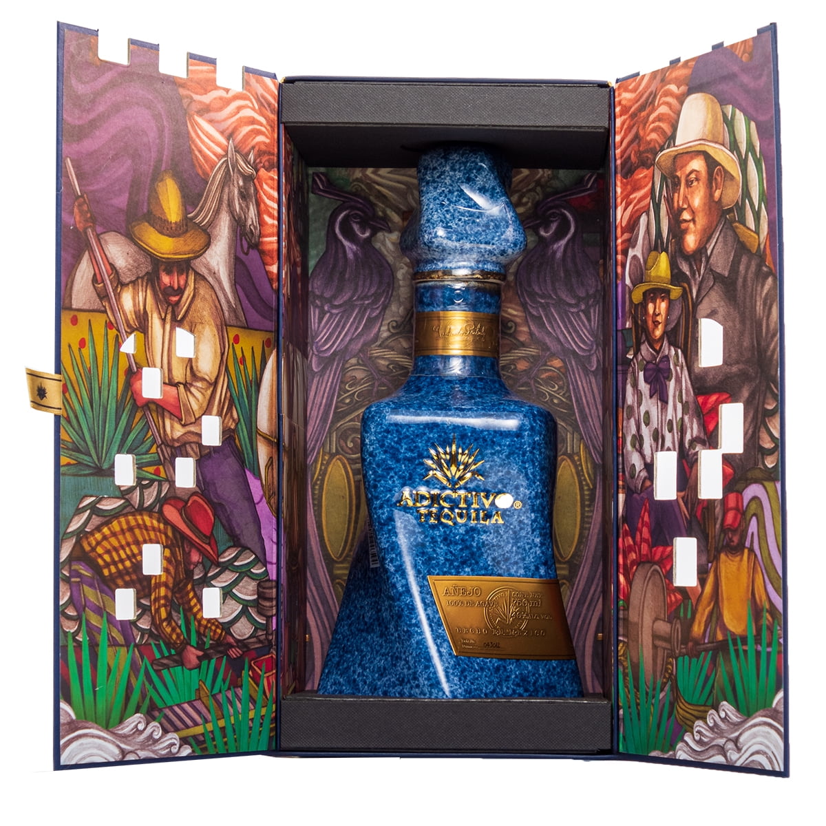 Tequila Adictivo Blue Label Añejo 100% Agave 750 Ml Adictivo Tequila ...
