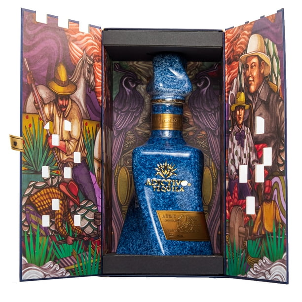 Tequila Adictivo Blue Label Añejo 100% Agave 750 Ml Adictivo Tequila ...