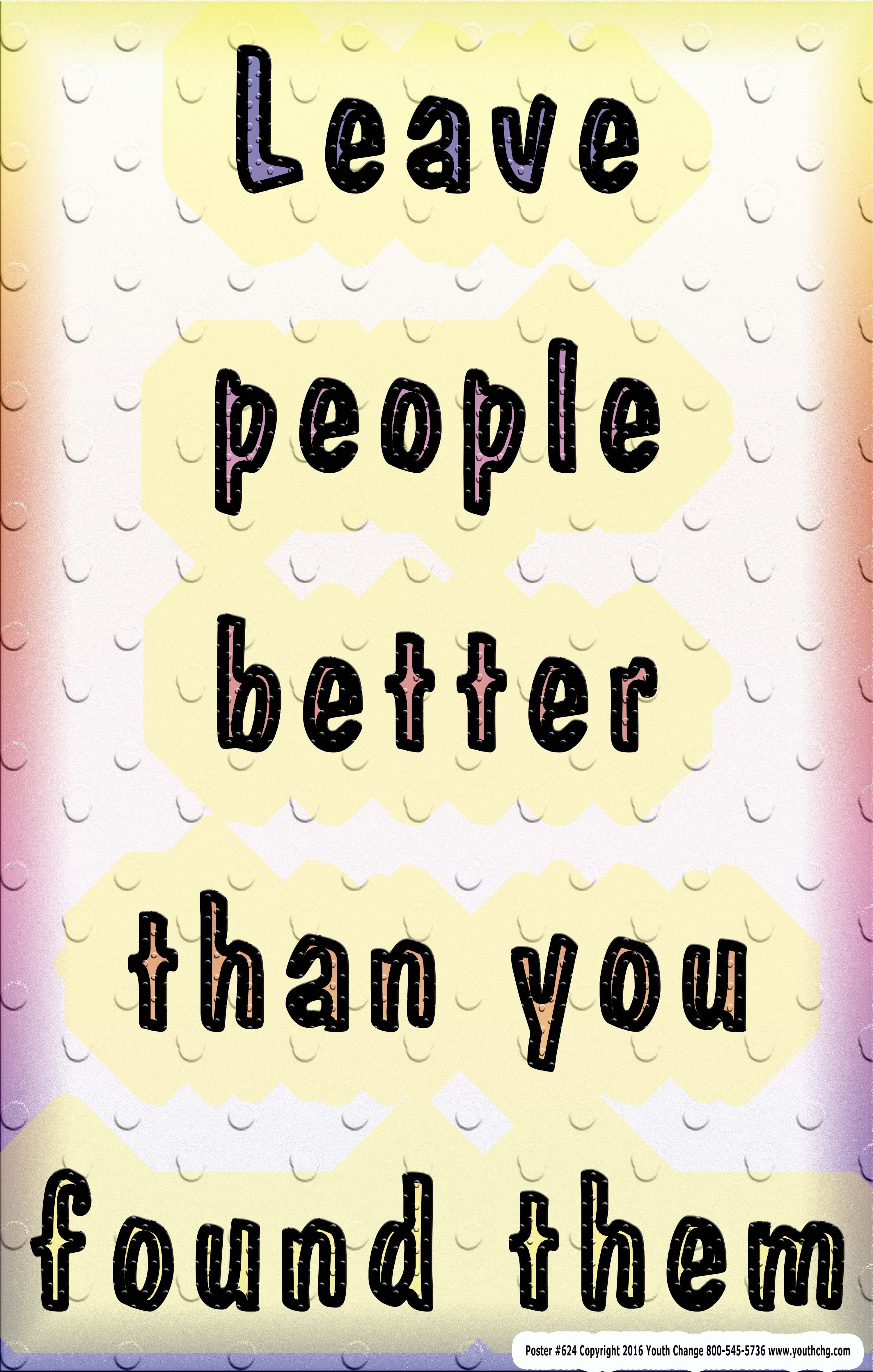 Youth Change Poster #624 Be Kind to People Poster for School, Classroom ...