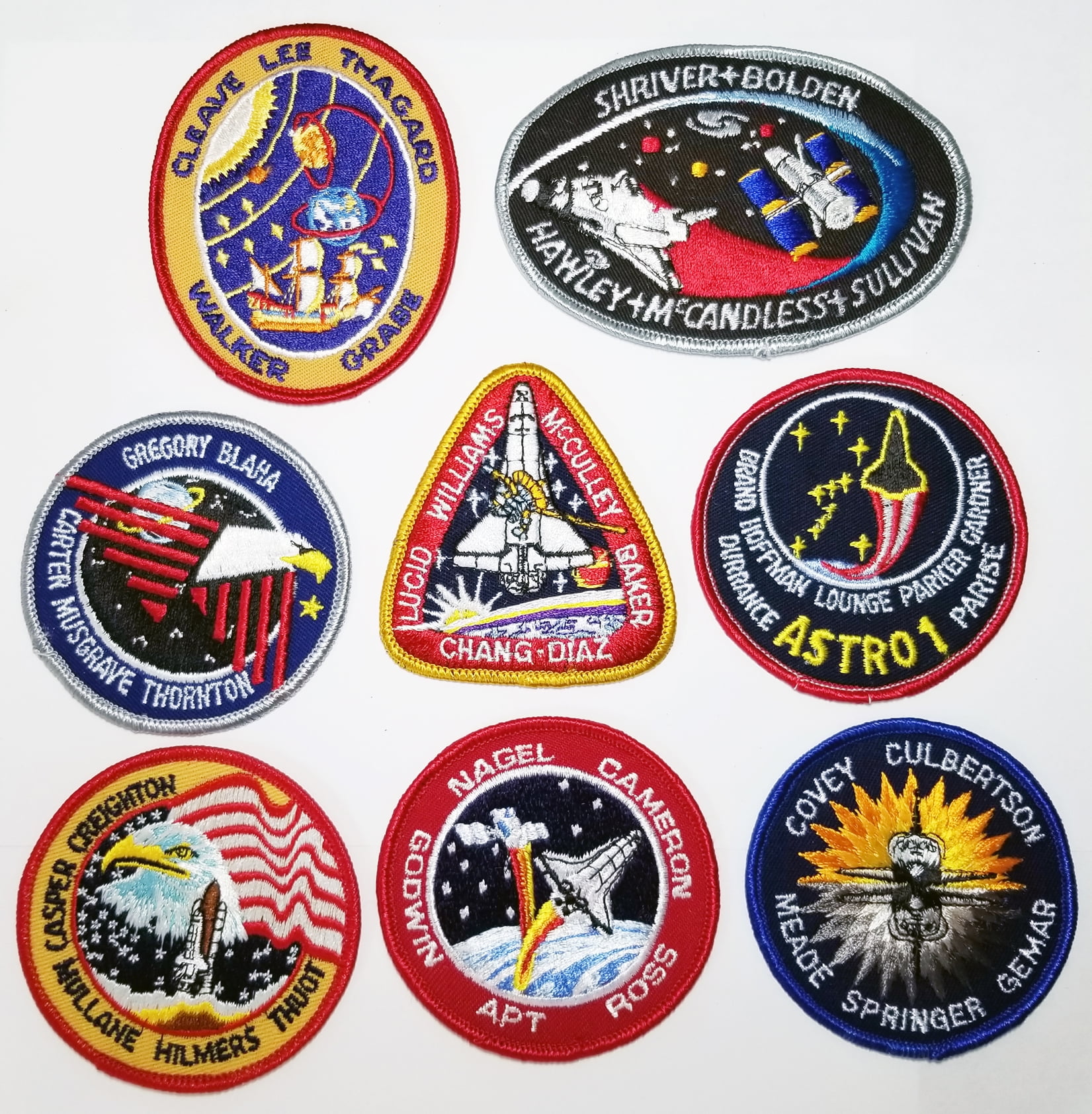 Lot of Eight NASA STS Shuttle Mission Space Patches - (Lot# 8-2 ...