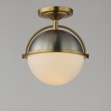 Maxim 12410 Duke 10" Wide Semi-Flush Globe Ceiling Fixture - Black ...