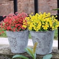 8‑Colors Artificial Star Flower Shrubs, UV Resistant Fake Outdoor ...