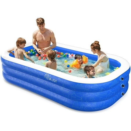 Inflatable Pool, 118'' x 72'' x 20'' Above Ground Pool, Kiddie Pool ...