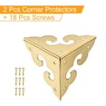 30x30x30mm Metal Box Corner Protectors Brass Tone 2 Pack - Walmart.com
