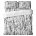 Abstract White Gray Vertical Stripe King Size Bed Set,Imitated Tree ...