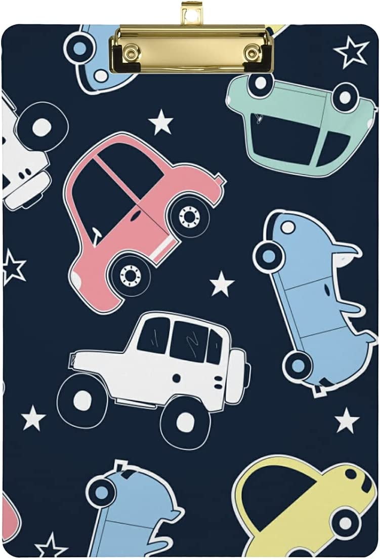 ZHANZZK Vehicles Cars Clipboard Hardboard Wood Nursing Clip Board and ...