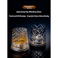 360° Rotating Whiskey Glass with LED Light Base, Spinning Stress Relief ...