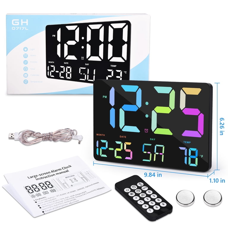 Digital Wall Clock For Kids