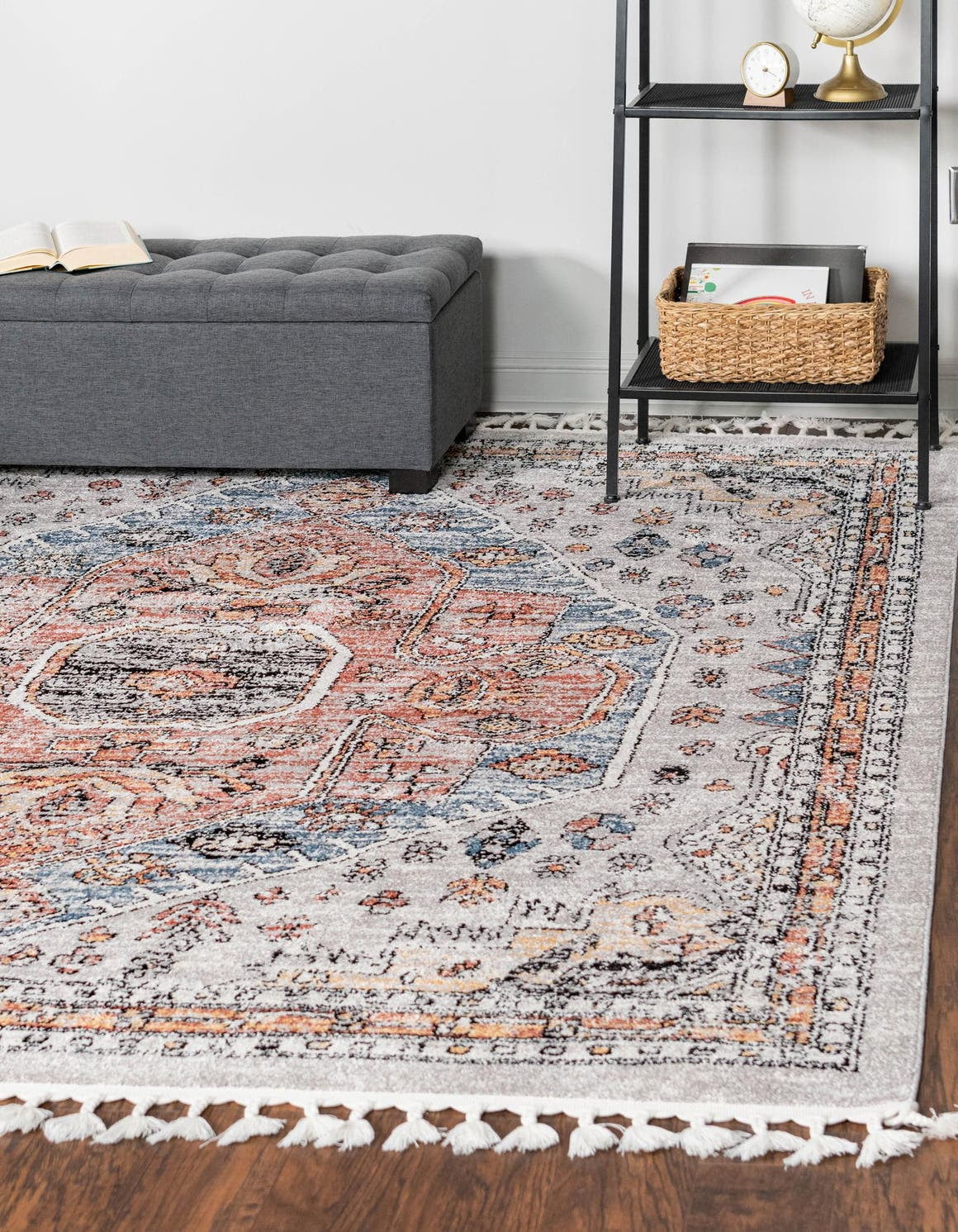 Rugs.com Aramis Collection Rug – 8 Ft Square Gray Medium Rug Perfect ...