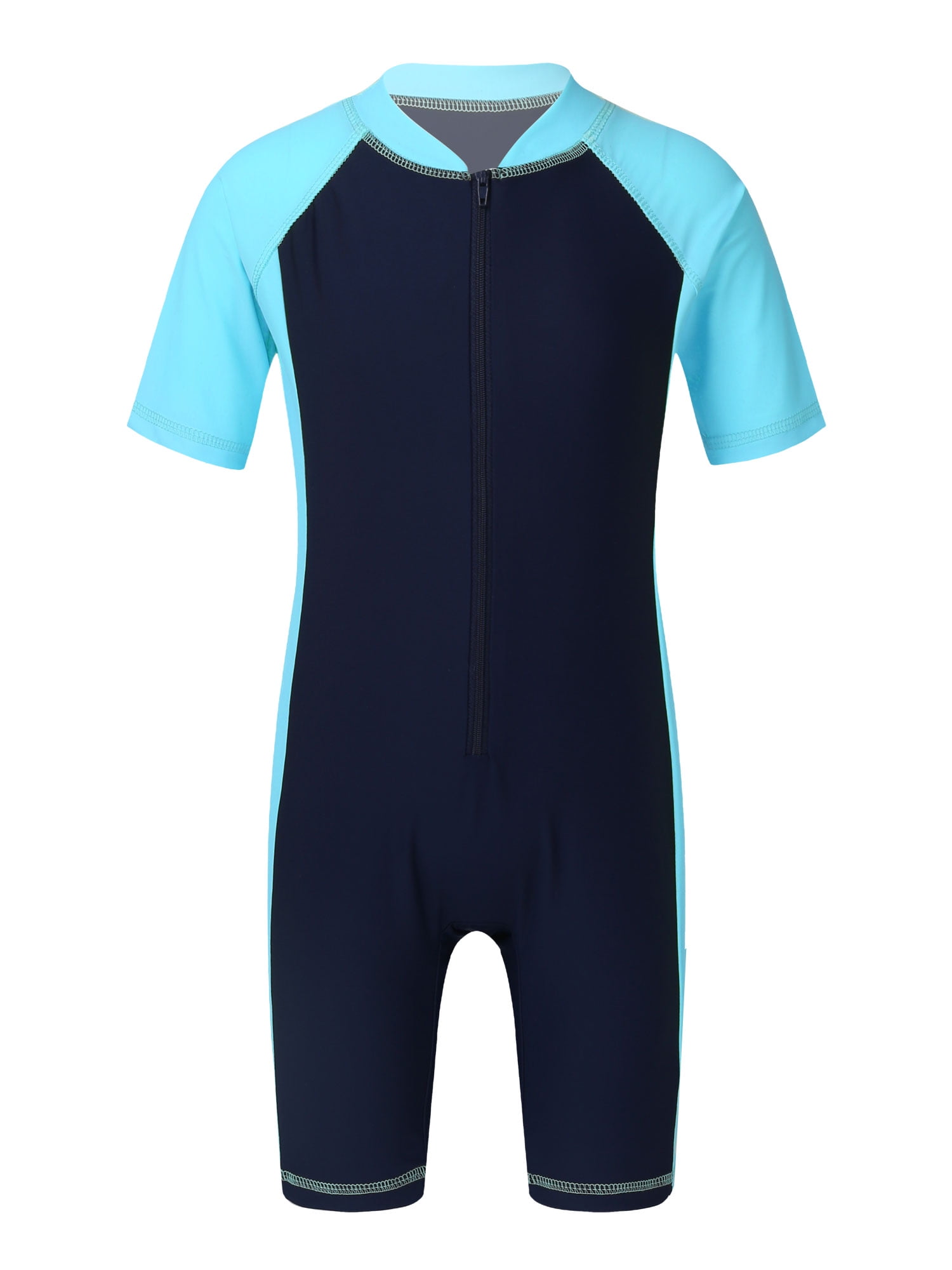 IEFiEL Kids Boys Tween One piece Swimsuit Rash Guard Zippered Short iefiel-kids-boys-tween-one-piece-swimsuit-rash-guard-zippered-short