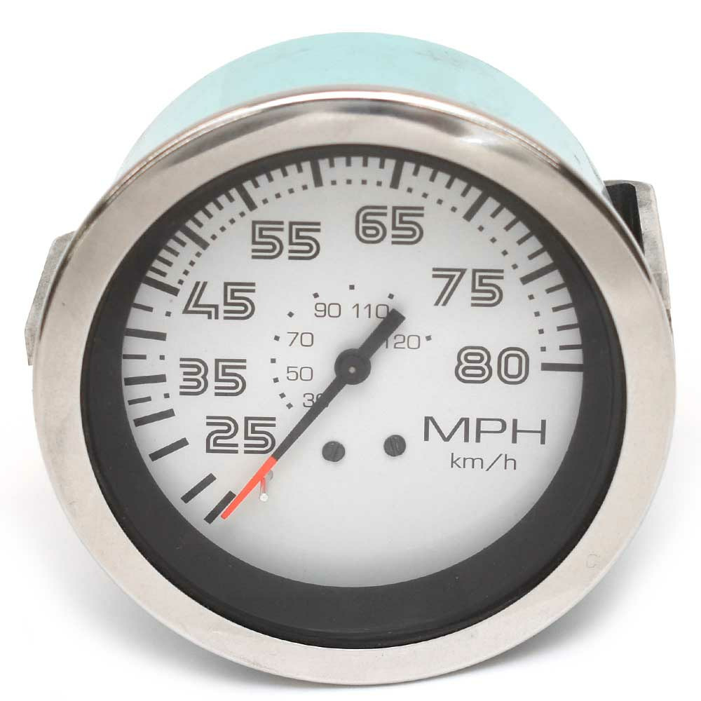 Teleflex Boat Speedometer Marine Gauge 65351F | 3 1/4 Inch Silver White ...