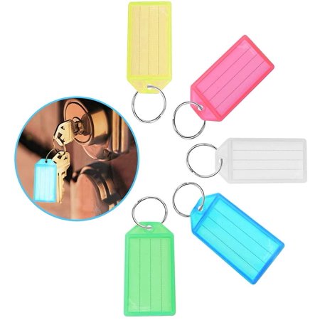 densenon 20 Pieces Key Tag, Colored Plastic Key Tag Key Ring, Key Tag ...