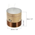 Uxcell 1.95'' Woofer Voice Coil 2 Layers Round Copper Wire for Bass ...