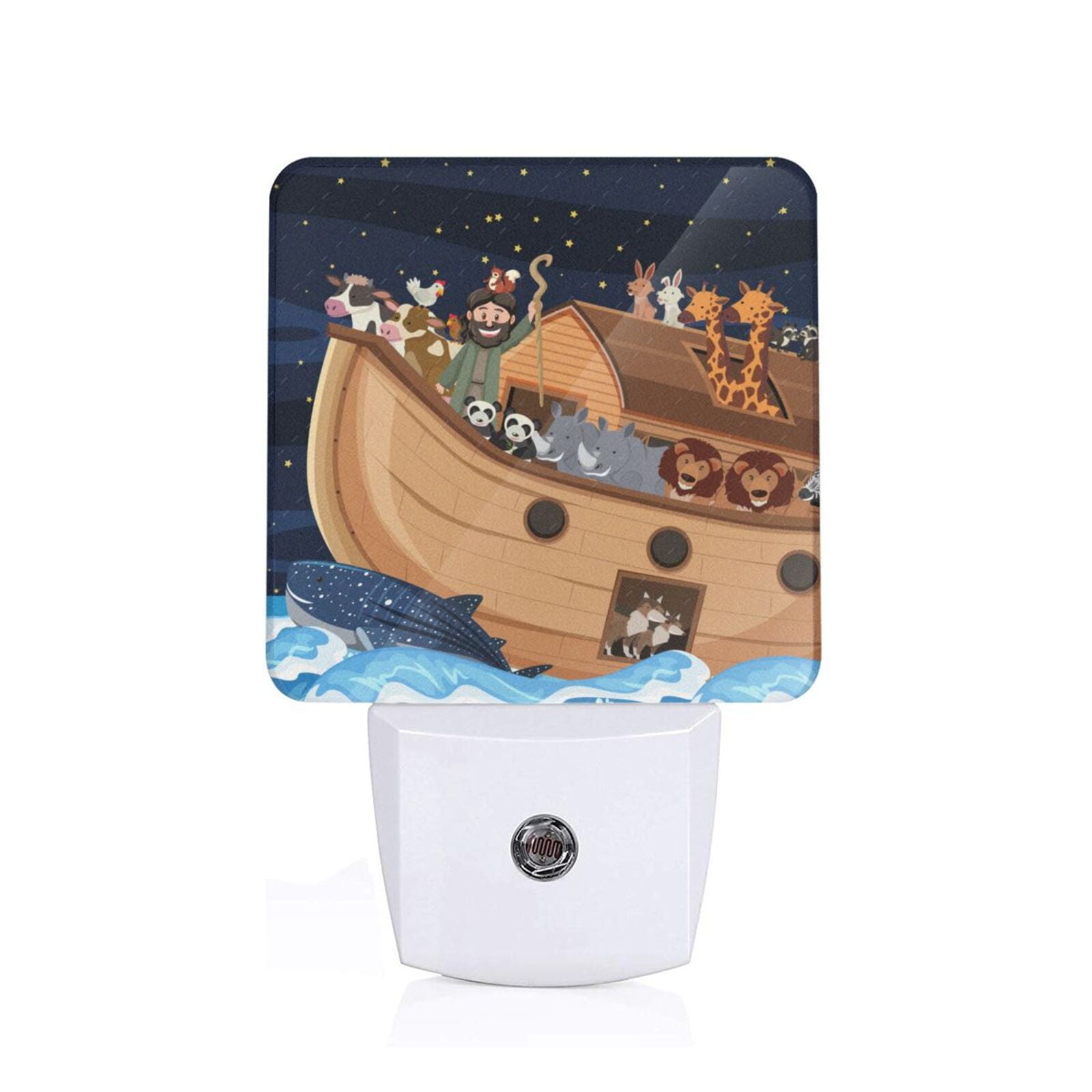 Balery Ocean Scene with Noah's Ark Luz Nocturna LED con Sensor Automático, Enchufe con Sensor ...