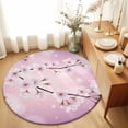 3ft Area Rug,Spring Cherry Blossom Pink Flower Washable Large Rugs Soft ...