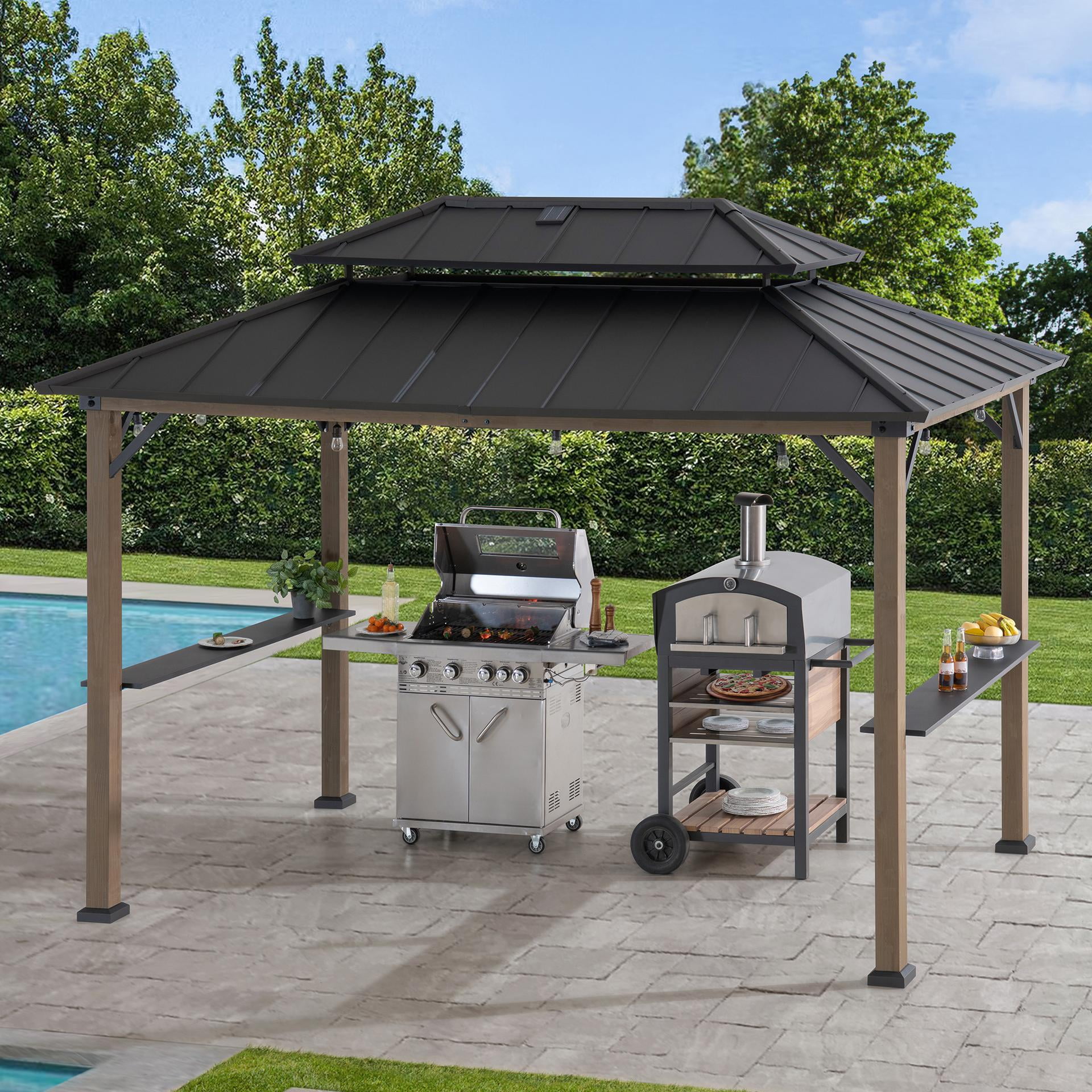Click here for Sunjoy Group Sunjoy Wooden Grill Gazebo 8ft. X 12... prices