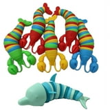 ML Colorful Slug lobsterToy Articulated Flexible 3D Slug Fidget Toy All ...