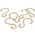 Bath Bliss 12 Pack Steel S-Hook Shower Curtain Rings in Satin Gold ...